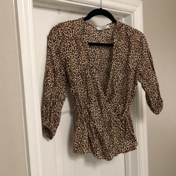 Carly Jean Los Angeles | Tops | Carly Jean Cheetah Blouse | Poshmark